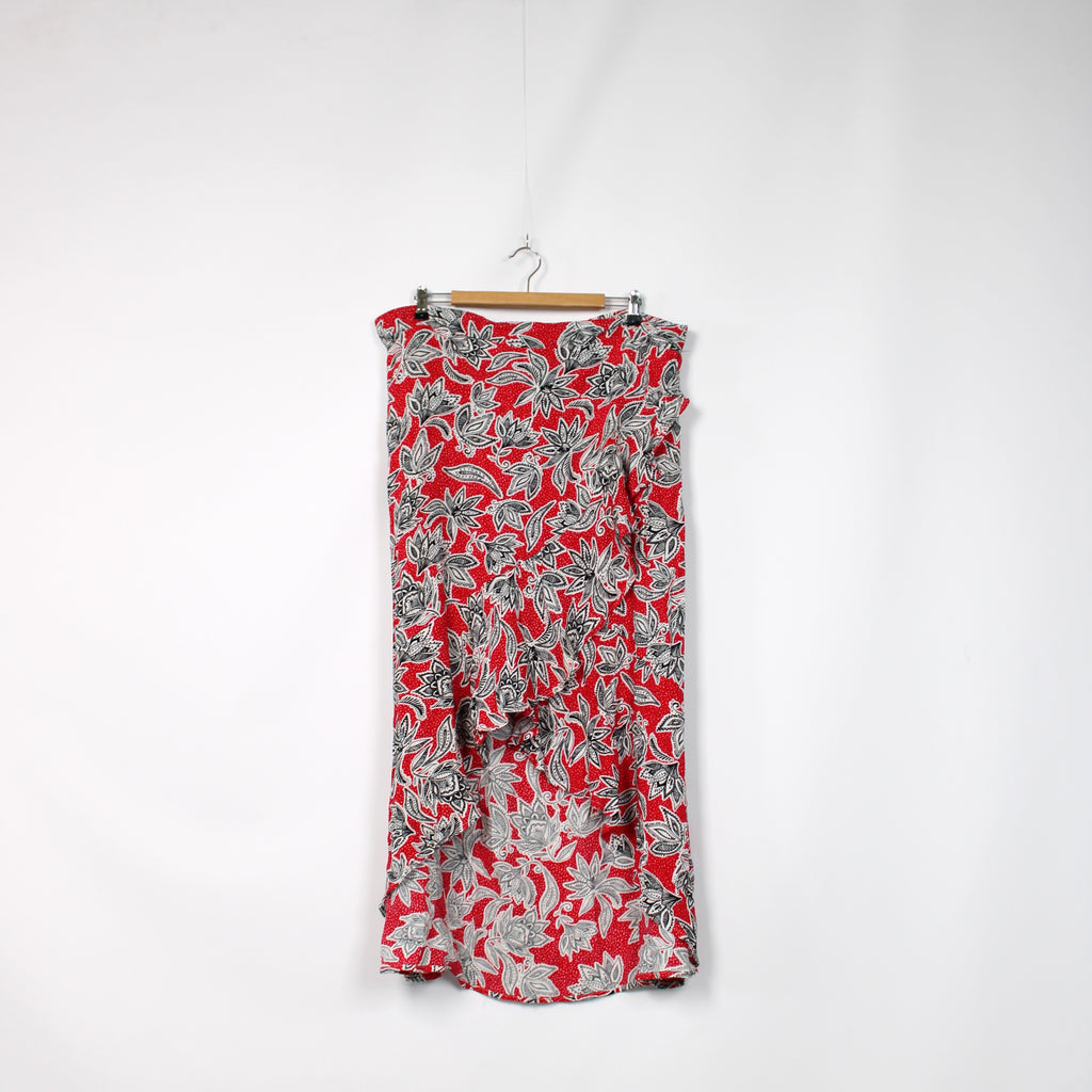 Rockmans Red Ruffle Skirt – Vinnies Finds
