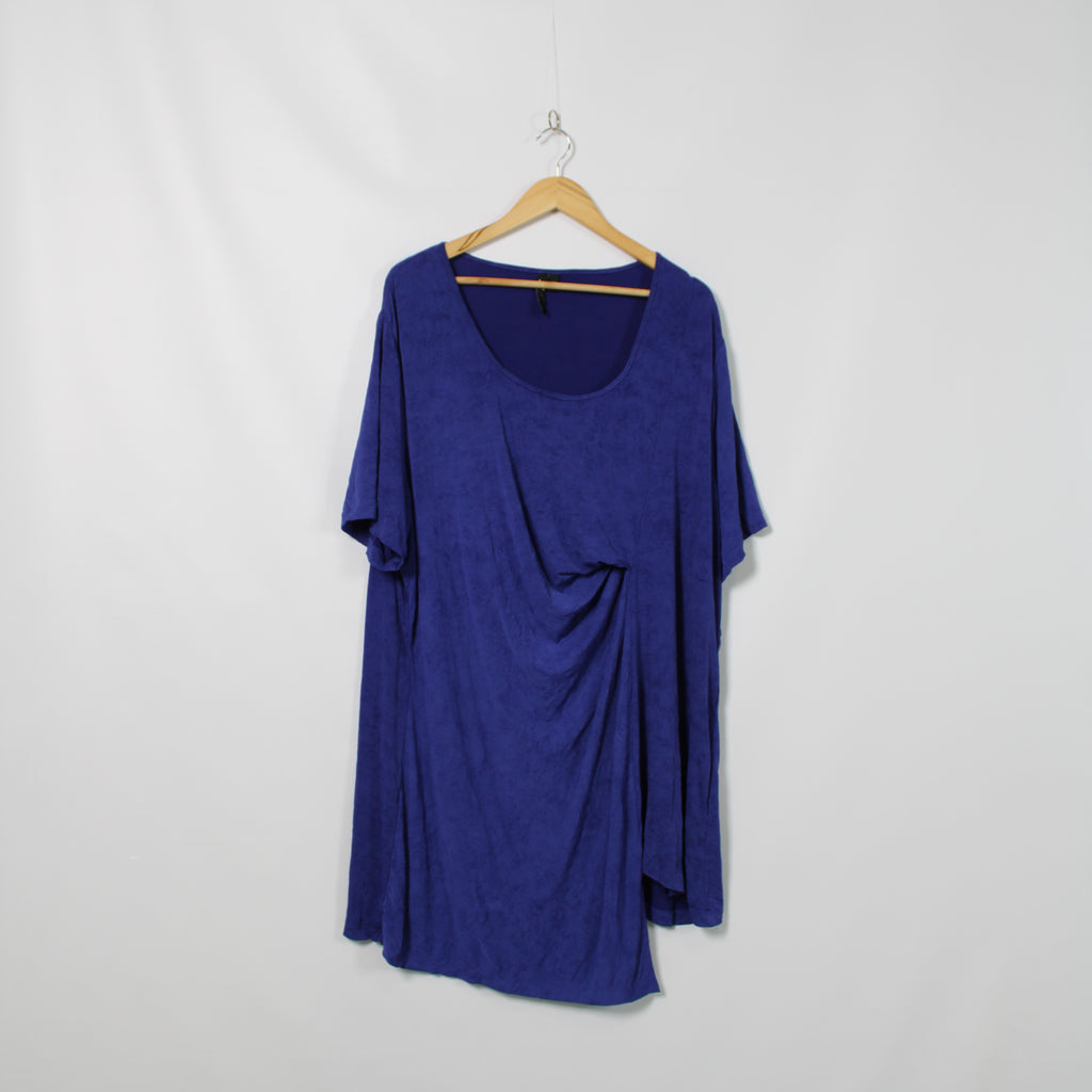 Taking Shape Blue Relaxed Midi Blouse – Vinnies Finds